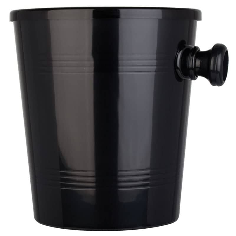Mini spittoon, black plastic - 1,2 l (1 piece)